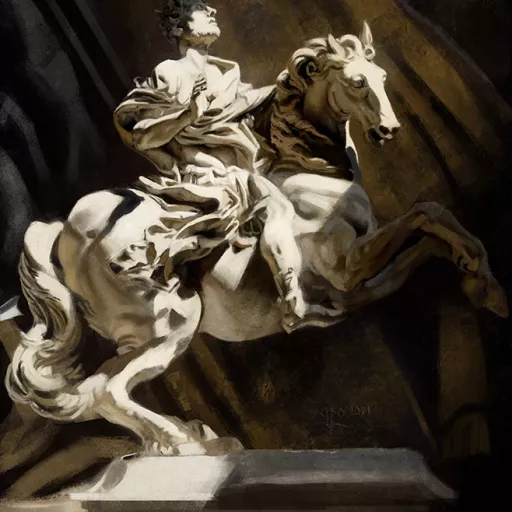 Study from photo: "The Vision of Constantine" sculpture by Gian Lorenzo ...