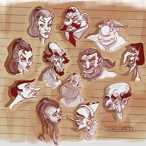 Character heads exploration