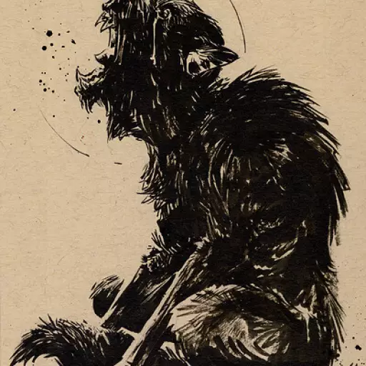 01 - Werewolf - Drawlloween 2020