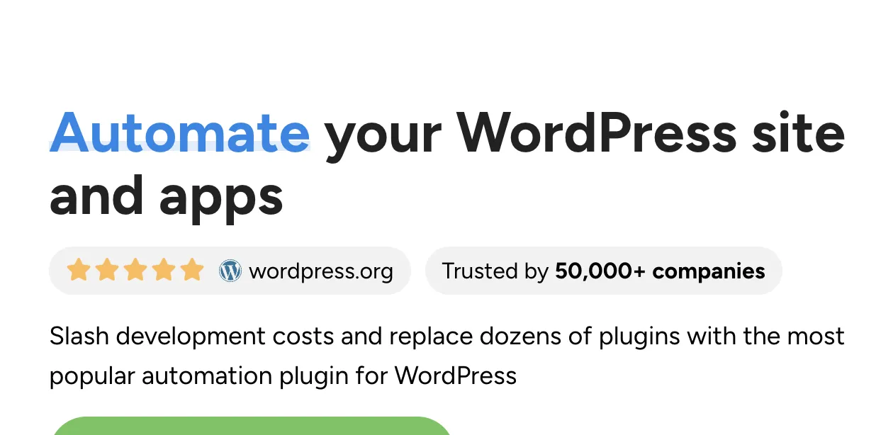 Uncanny Automator Pro - Automate your WordPress site and apps