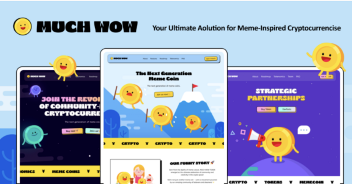 MuchWow - Meme coin ICO and Crypto WordPress Theme