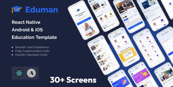 Eduman – React Native Android & iOS Education Template