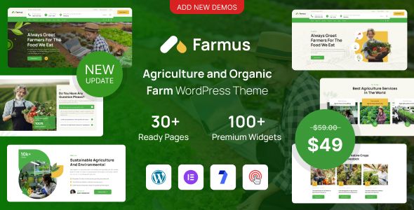 Farmus – Agriculture and Organic Farm WordPress Theme