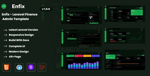 Enfix – Laravel Finance Admin Template