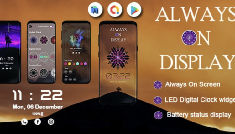 Always on Display - AOA - Always On AMOLED - Always on display clock ...