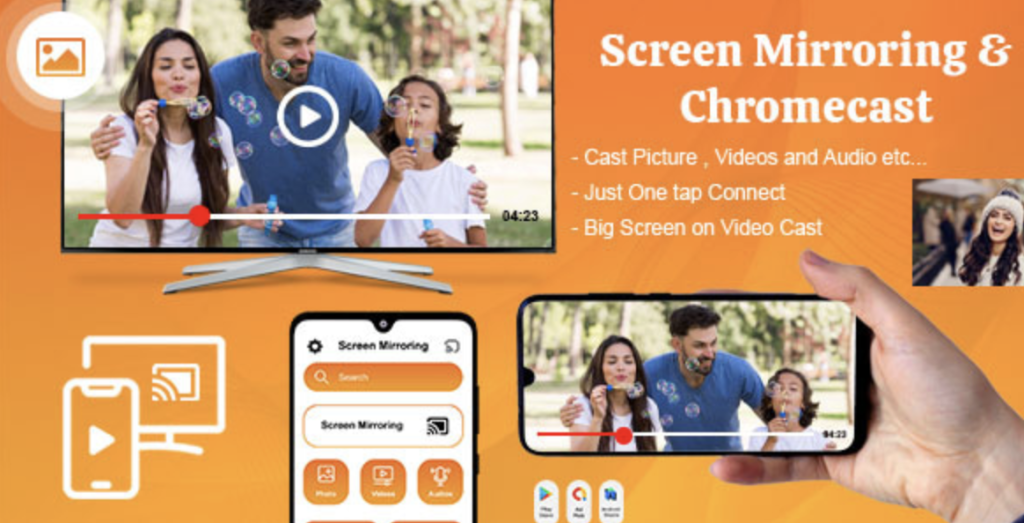 Screen Mirroring - Chromecast - Miracast - Cast to TV - Screen Cast ...