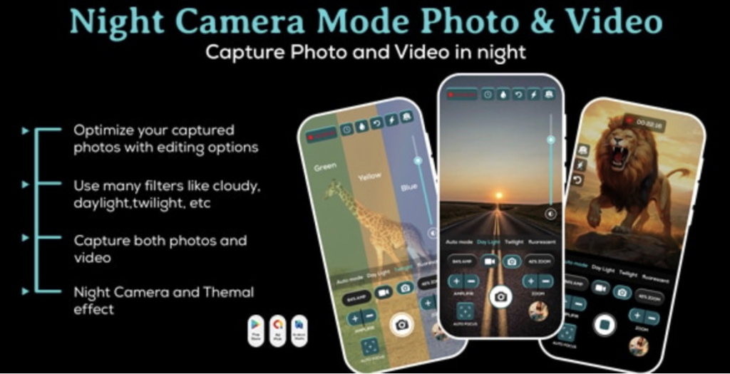 Night Camera Mode - Photo and Video - HD Camera Filter - HD Night Camera Pro - Night Mode Camera