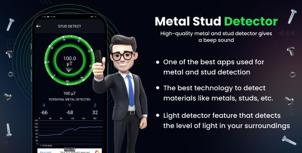 Metal Stud Detector - Stud Finder - Light Detector - Metal Detector ...