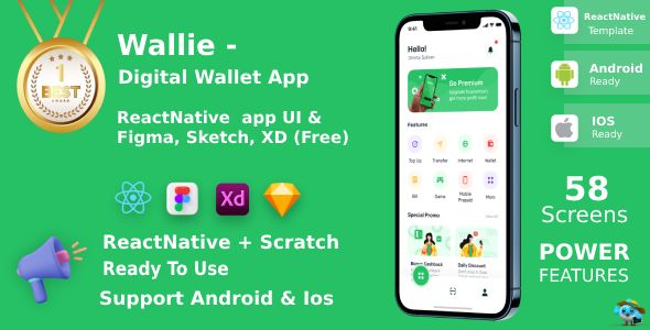 Digital Wallet App ANDROID + IOS + FIGMA + XD + Sketch + Invision ...