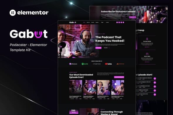 Gabut - Podcaster Elementor Template Kit