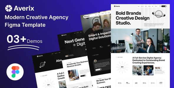 Averix - Modern Creative Agency Figma Template