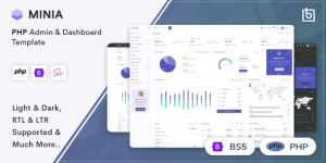 Minia - PHP Admin & Dashboard Template