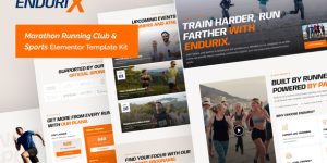 Endurix - Marathon Running Club & Sports Elementor Template Kit