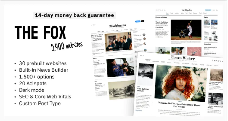 The Fox - Minimal News Magazine WordPress Theme (Pro Version)