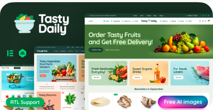 Tasty Daily - Grocery Store & Food WooCommerce Theme