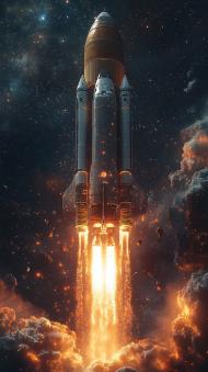 Next Generation Spaceplane Launching into Orbit – Aesthetic Wallpaper ...