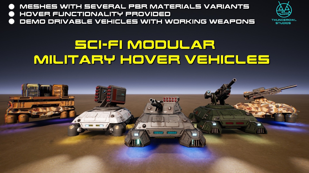 Sci-Fi Modular Hover Vehicles – unrealfab