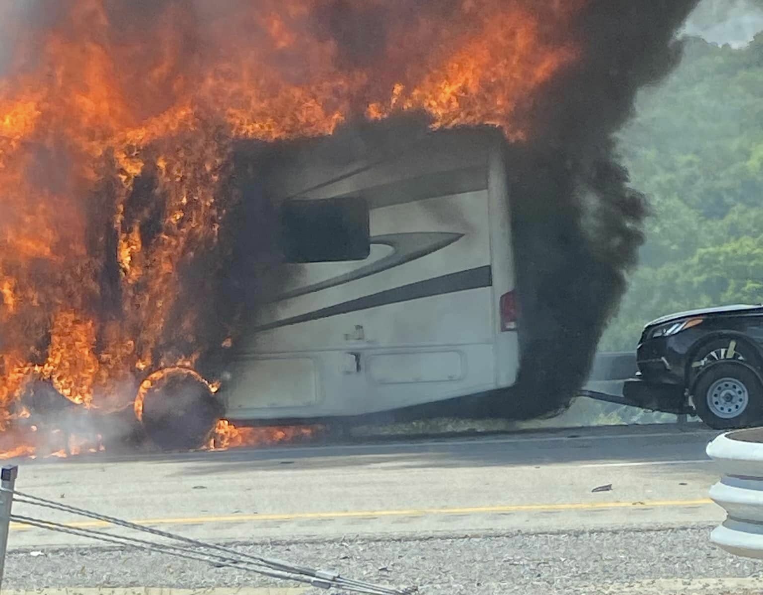 Three people injured in RV fire on Interstate 79 - WV MetroNews