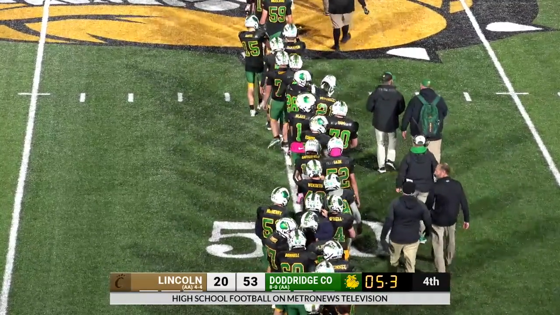 Highlights: Doddridge County defeats Lincoln, 53-20 - WV MetroNews