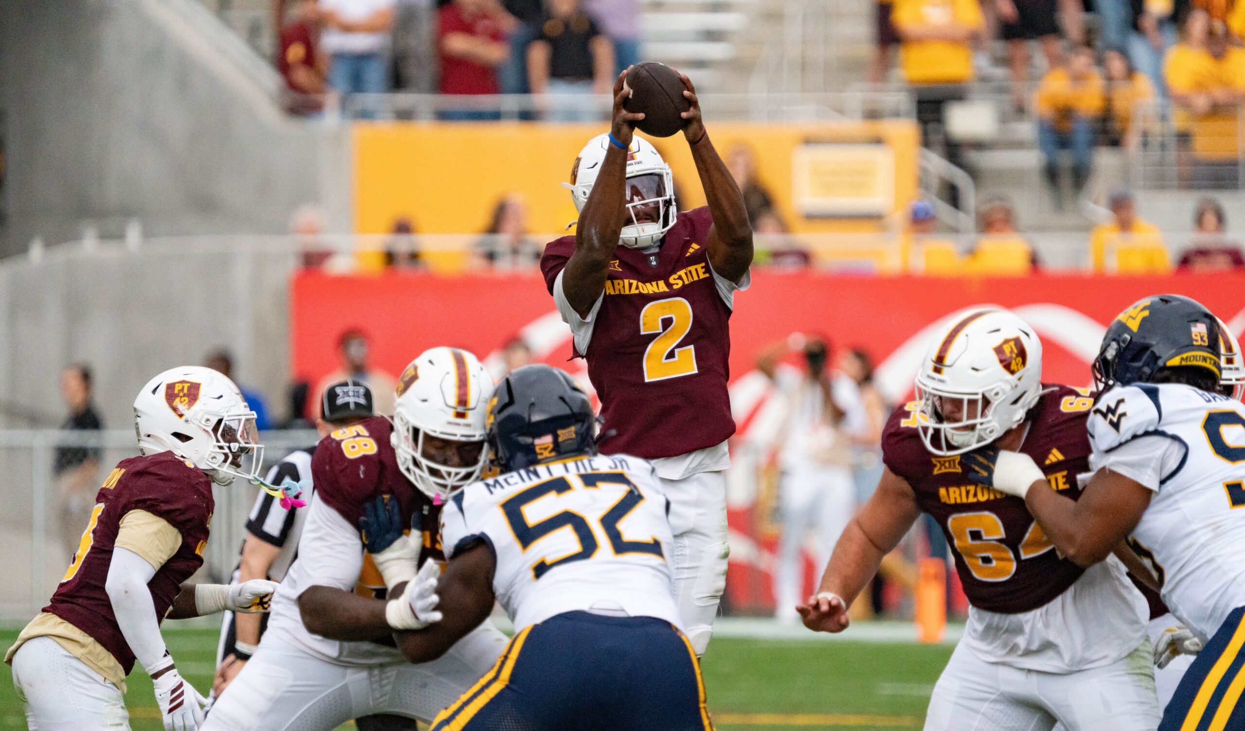 West Virginia locked into losing season with 25-23 setback to Sun ...